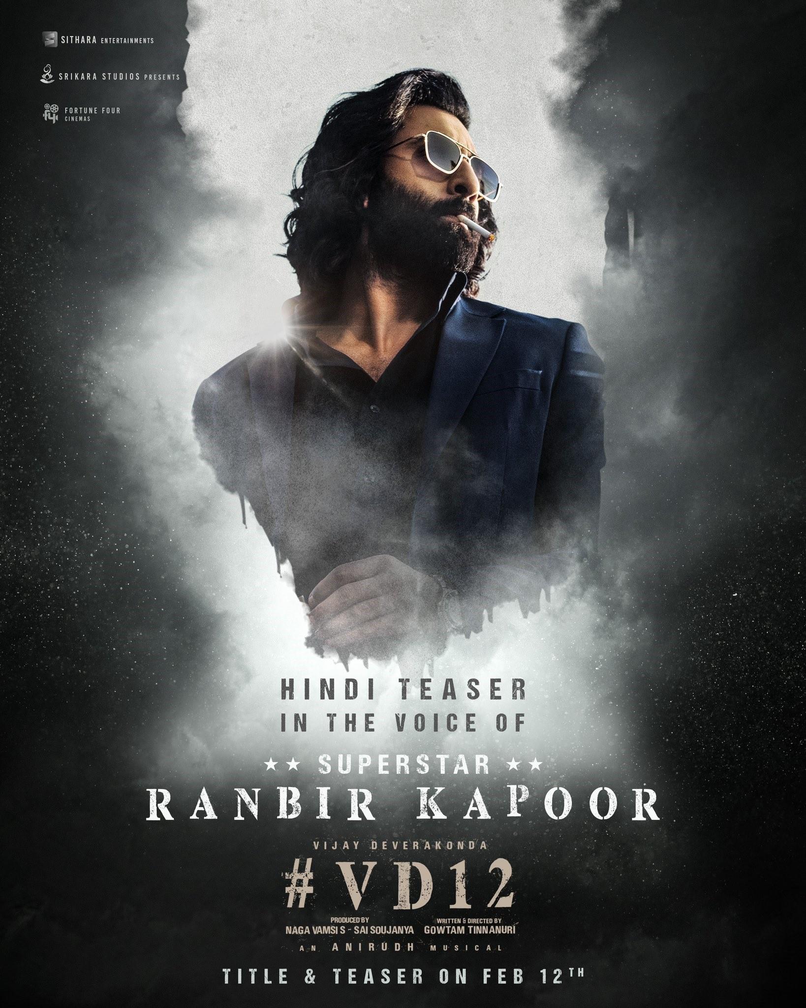 VD 12: Jr NTR, Ranbir Kapoor, Suriya lend voice overs for Vijay Deverakonda's film teaser ...